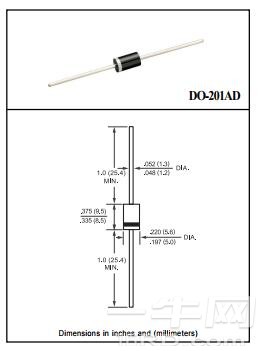 SR340肖特基RECTIERS硅整流二极管机械数据介绍如下-一牛网论坛
