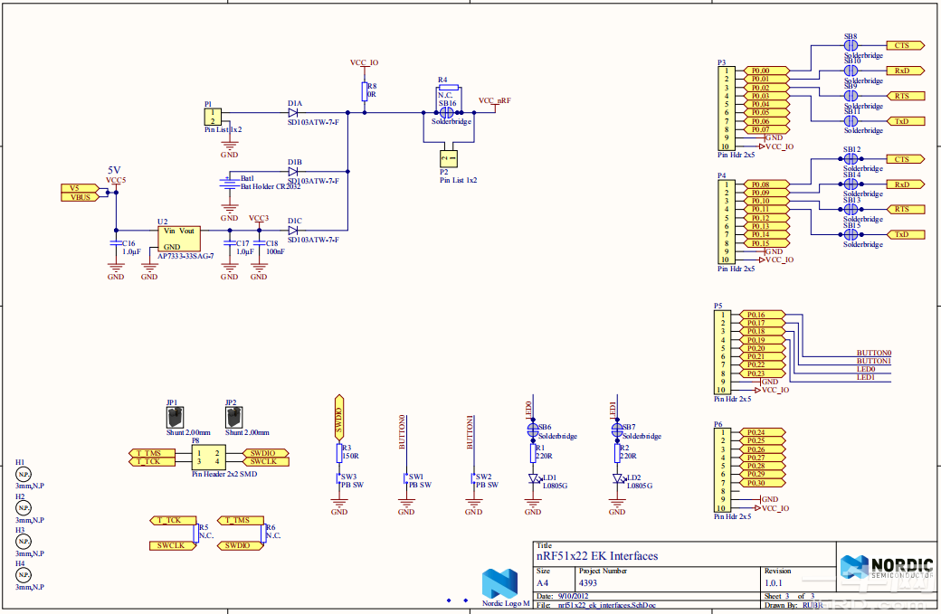 nrf51822开发板原理图和PCB,nrf51822蓝牙芯片参考资料-一牛网论坛
