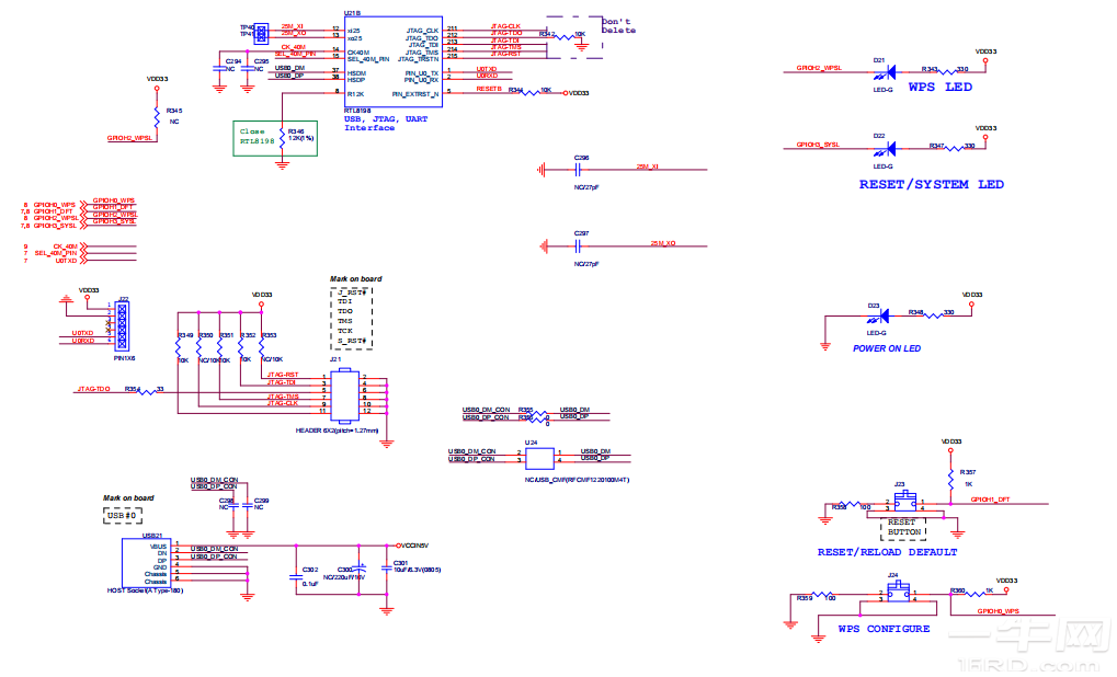 瑞昱RTL8198+RTL8192CE+RTL8192DE电路原理图参考-一牛网论坛