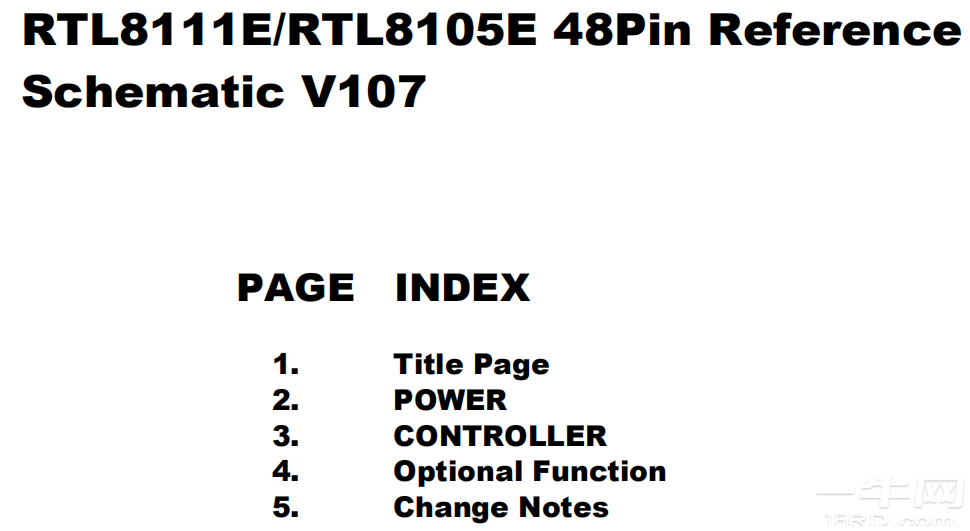 Realtek RTL8111E+RTL8105E 48Pin Reference Schematic参考原理图-一牛网论坛