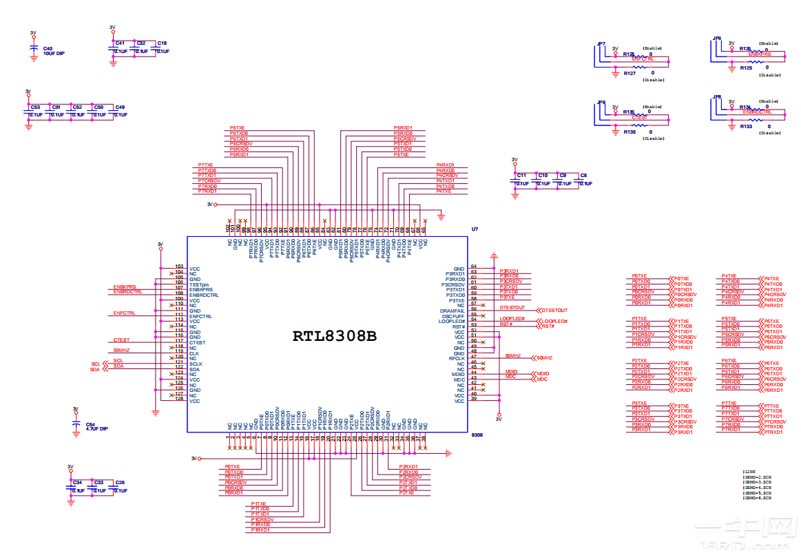 瑞昱RTL8308B+RTL8204交换机原理图参考-一牛网论坛