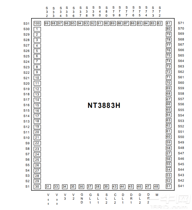 NOVATEK联咏NT3883规格书datasheet Dot Matrix LCD 80-Channel Driver-一牛网论坛