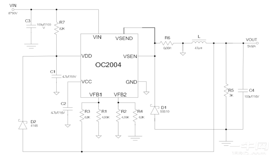 替代MP9486 欧创芯OC2004 内置100V5A MOS 电动车 降压DC-DC_-一牛网论坛