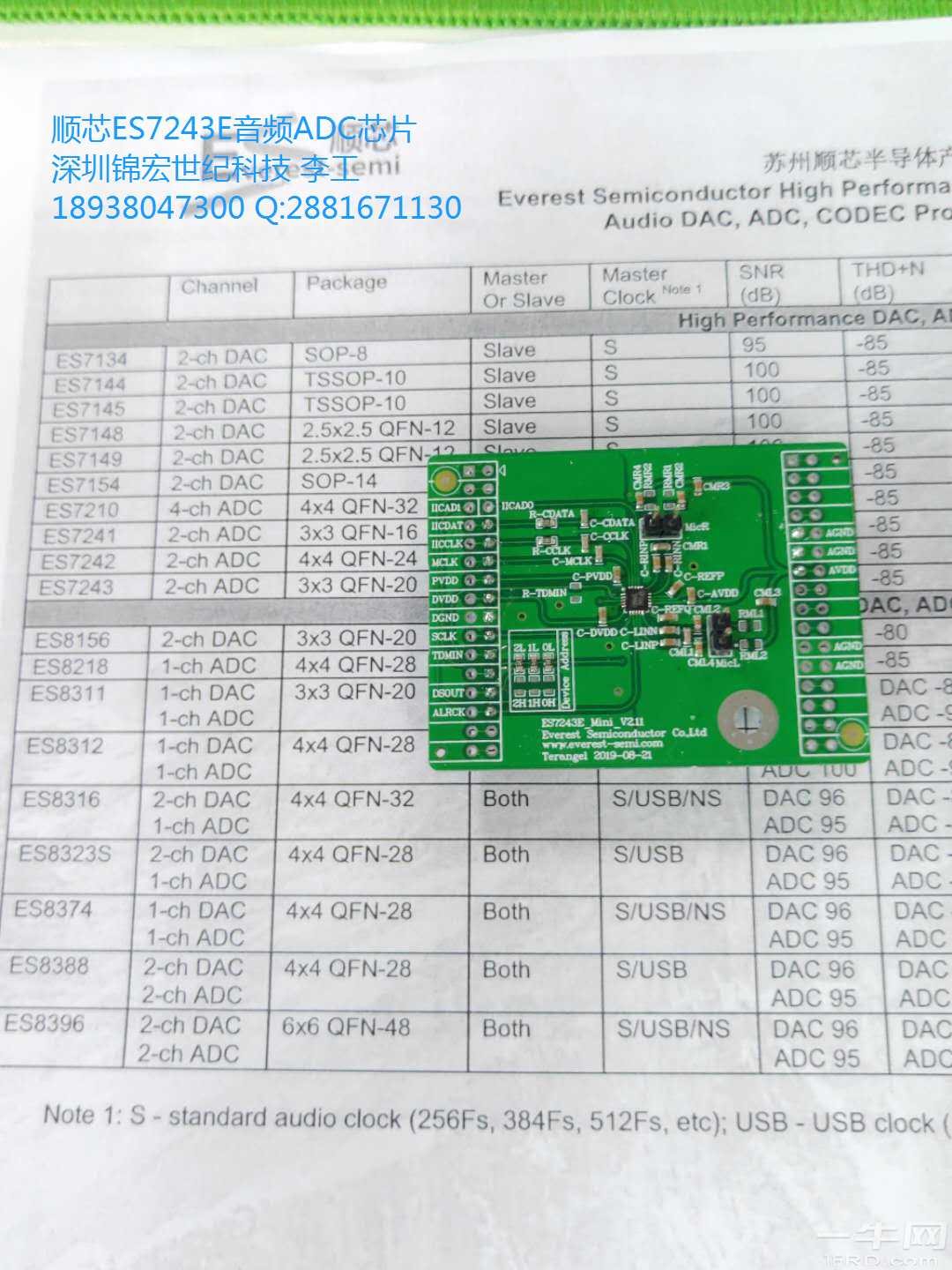 顺芯ES7243和ES7243E的区别，只需更改软件即可，提供样品技...-一牛网论坛