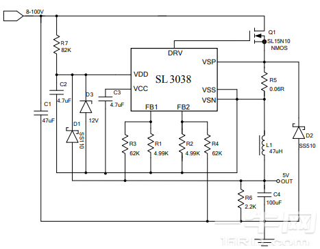 宽输入电压降压型恒压恒流 DC-DC 控制器 SL3038-一牛网论坛