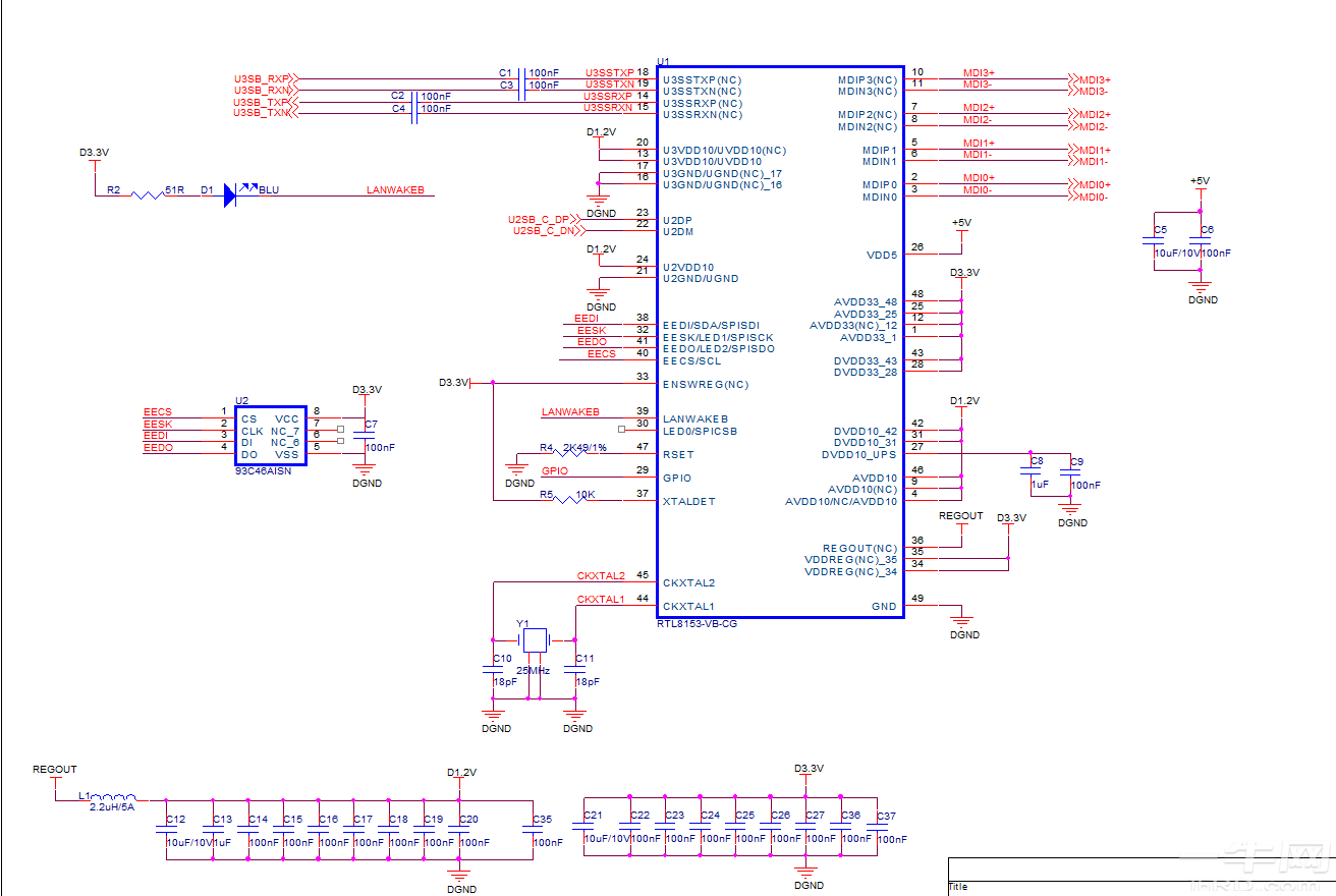 求助：做的RTL8153测试板 PC无法识别 烧写工具检测不出来-一牛网论坛