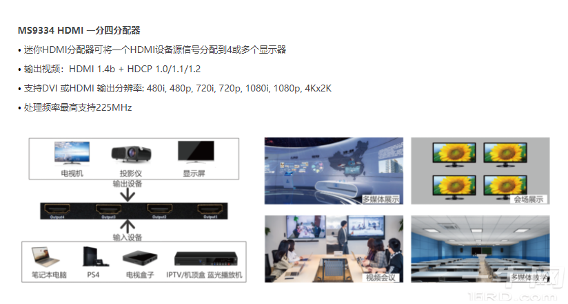 合肥宏晶微MS9334芯片特性/HDMI一分四开发板/HDMI分配器芯片/...-一牛网论坛
