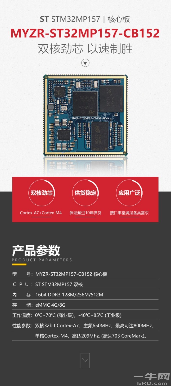 ST32MP157-CB152核心板功能参数介绍-一牛网论坛