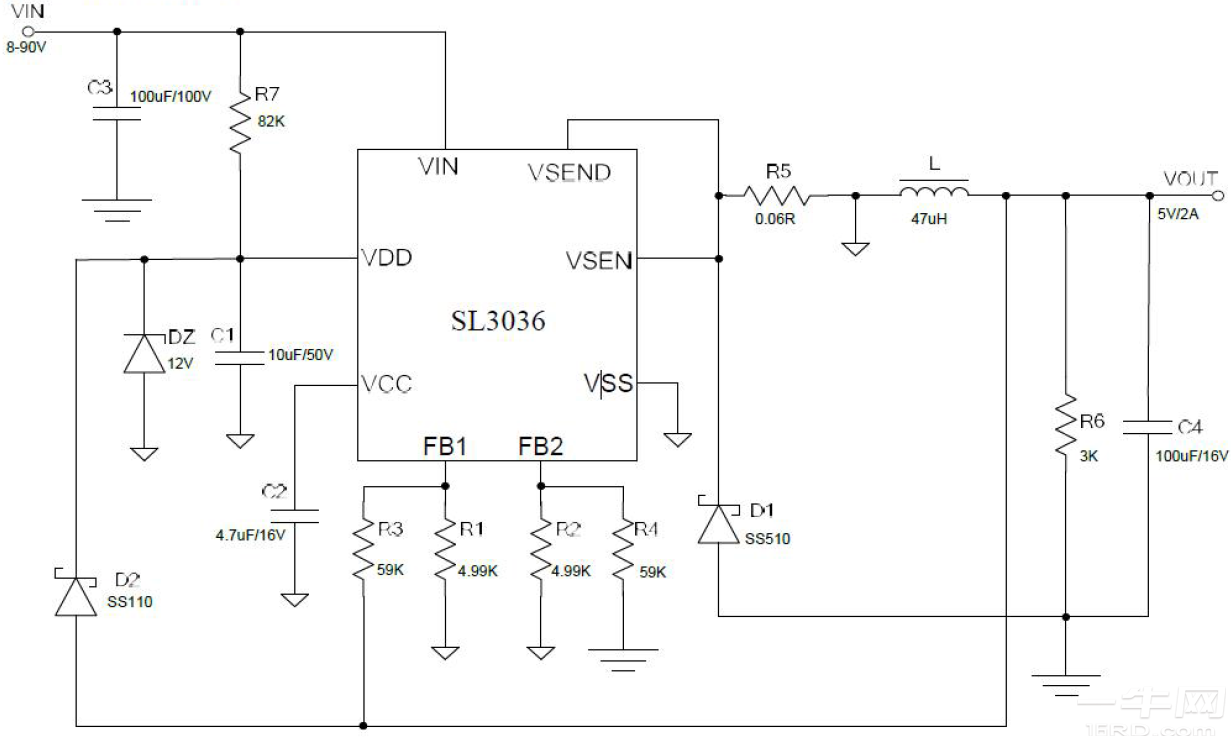 SL3036 及SL3036H 输入8-120V 用于电动车5V-USB 充电口-一牛网论坛