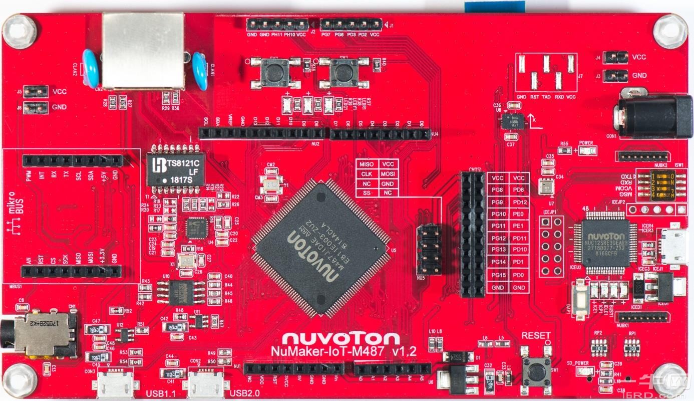 NuMaker-IoT-M487用户手册NuMicro® M480系列，包含Arm® Cortex®-M4内核-一牛网论坛