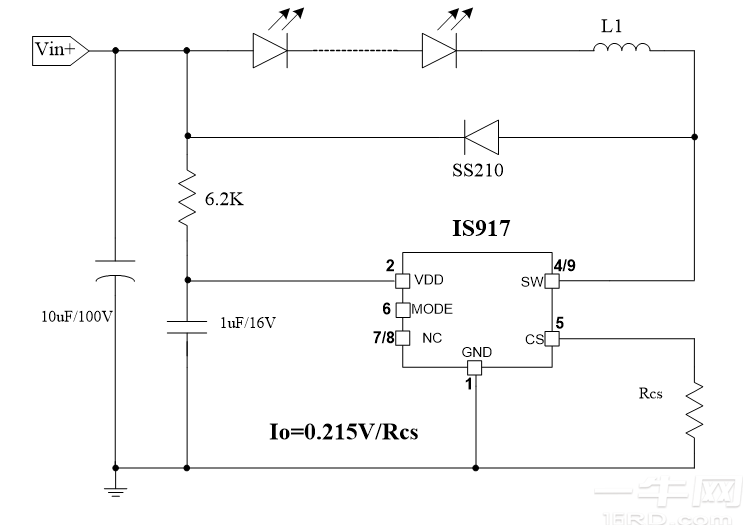 DCDC高精度85V高耐压-非调光降压恒流IC:IS917-一牛网论坛