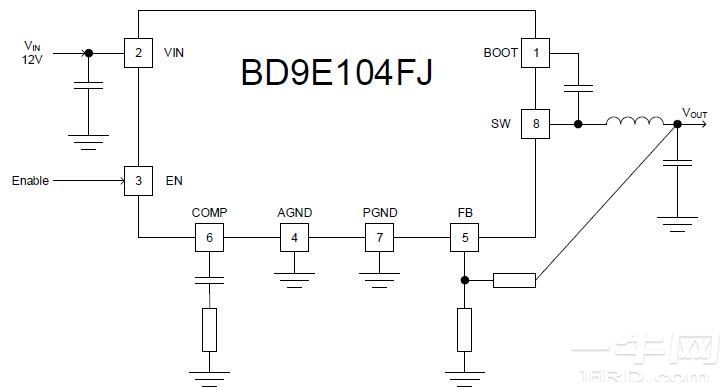 罗姆BD9E104FJ单路同步降压DC/DC转换器7.0 V~26.0V输入datasheet-一牛网论坛