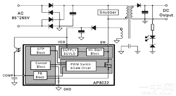 创瑞科技AP8022 AC-DC 低待机功耗离线 PWM转换器datasheet-一牛网论坛