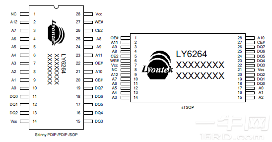 Lyontek LY6264 8K*8位低功耗CMOS SRAM规格书/datasheet-一牛网论坛