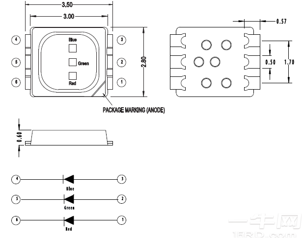 Broadcom ASMB-6W02 DFN6 封装的三色LED datasheet-一牛网论坛
