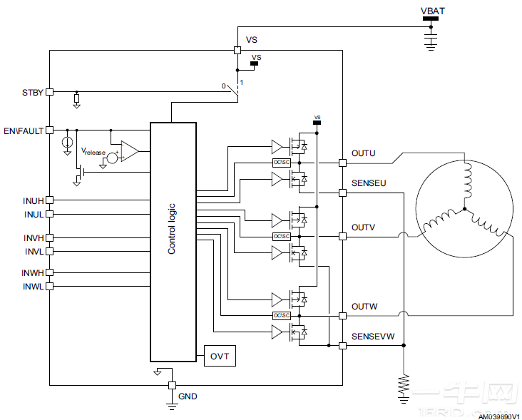 意法半导体STSPIN230无刷直流电动机低压三层半桥电机驱动器-一牛网论坛