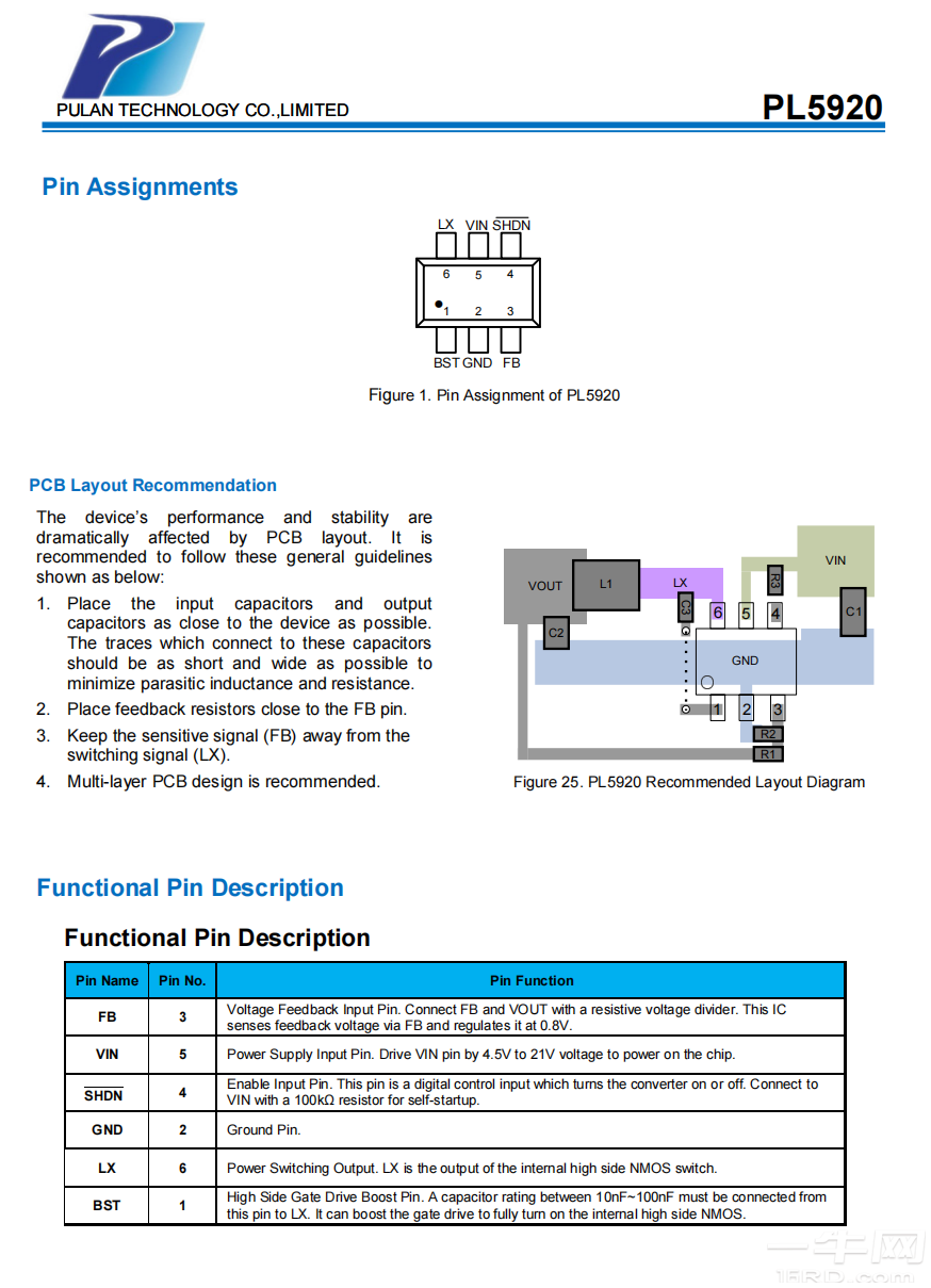 PL5920 21V，2A，600KHz同步降压DC/DC转换器-一牛网论坛