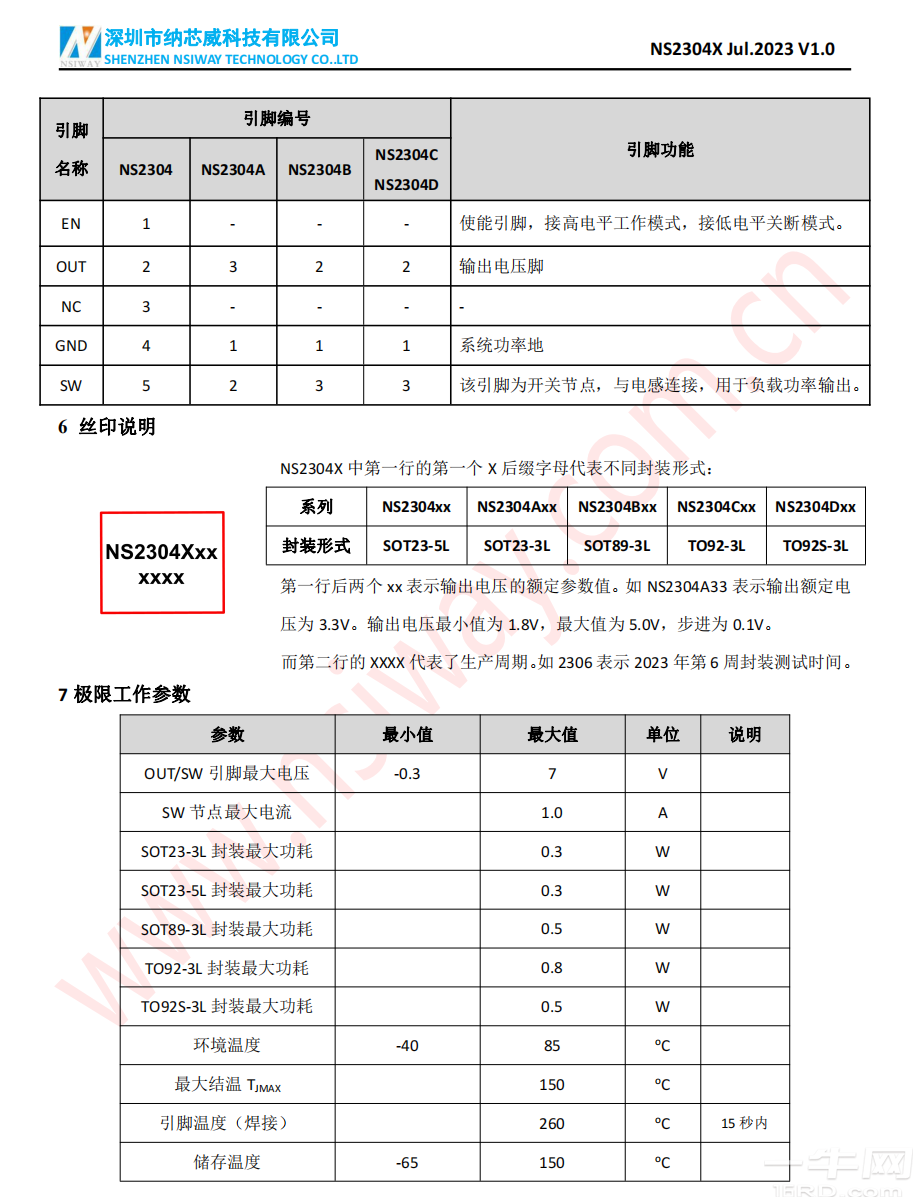 NS2304X系列 PFM同步升压变换器芯片-一牛网论坛