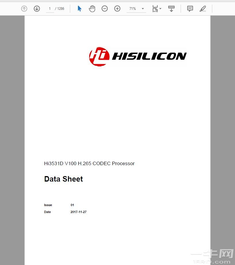Hi3531DV100 H.265编解码器处理器DataSheet-一牛网论坛