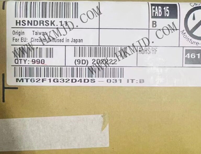 Micron LPDDR5 DRAM（MT62F1G32D4DS-031 IT:B）动态随机存取存储器 LPDDR5 32G 1GX32 ...