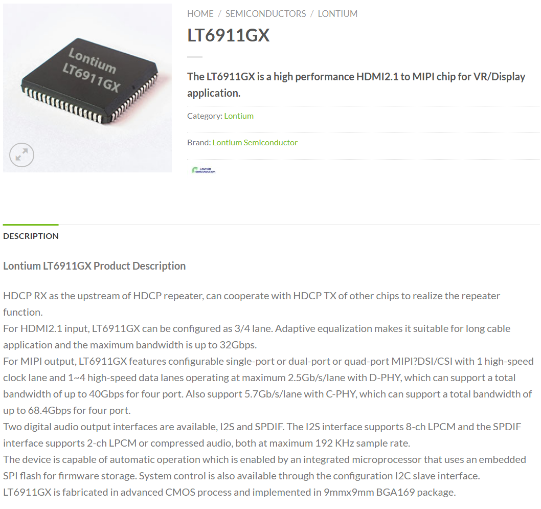 LT6911GX a high performance HDMI2.1 to MIPI chip-一牛网论坛