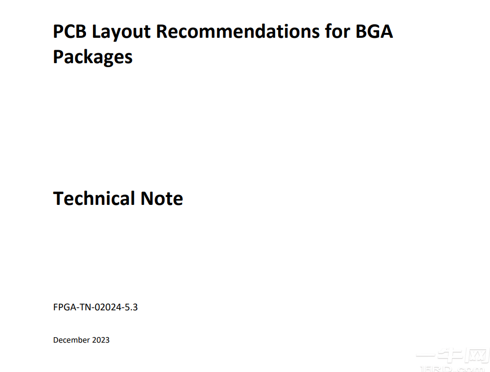 PCB Layout Recommendations for BGA Packages Packages-一牛网论坛