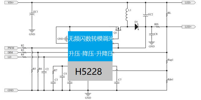 H5228 升降压恒流IC 9V12V24V30V36V48V60V72V-10A大电流芯片 0.01%调光深度 高精度 PWM转模拟调光-一牛网论坛