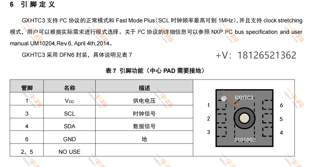GXHTC3温湿度传感器芯片可兼容SHTC3-一牛网论坛